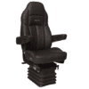 188900mw61 Legacy Black Leather Semi Truck Seat by Seats Inc